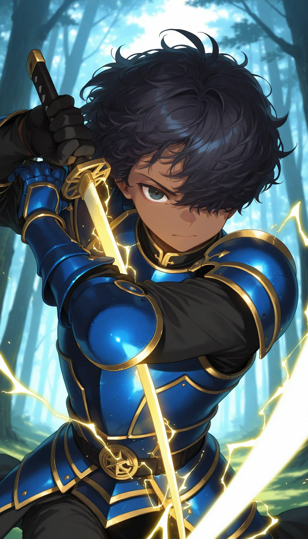 Slash Bolt Stance ⚡💛🩵 👺 — Moescape