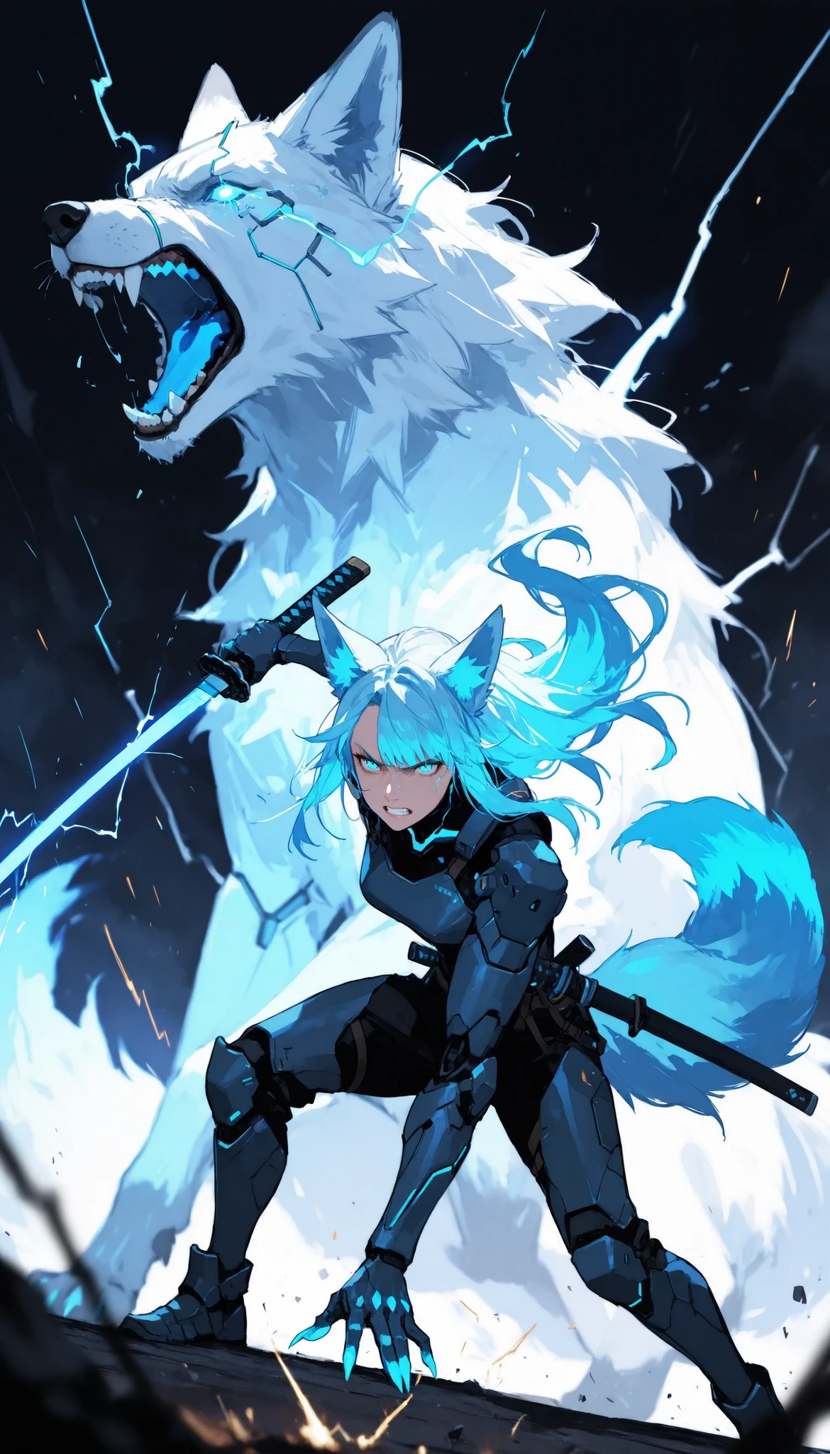 Cyber Fox Echo 🩵🩵 — Moescape