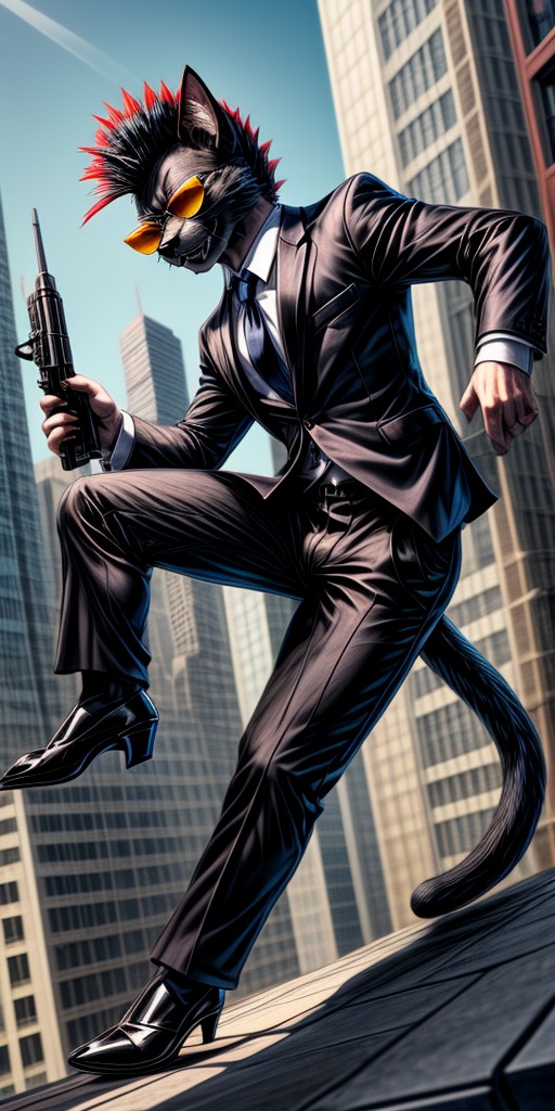 Male Form Pipsqueak Shooting an Action Scene — Moescape