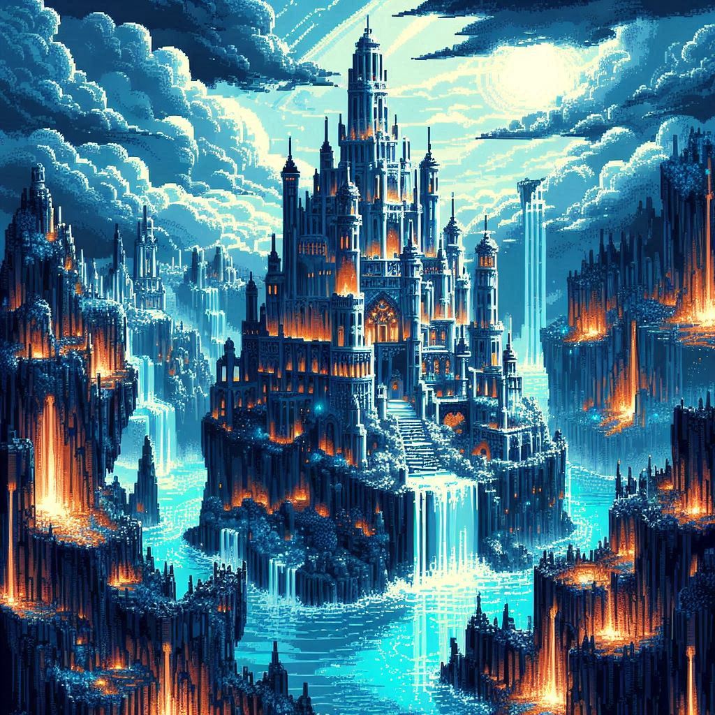 Yup. Its a castle. And i guess theres lava. And rocks. And water. And ...