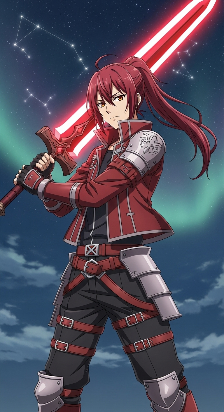 Crimson Nightblade Under the Stars — Moescape