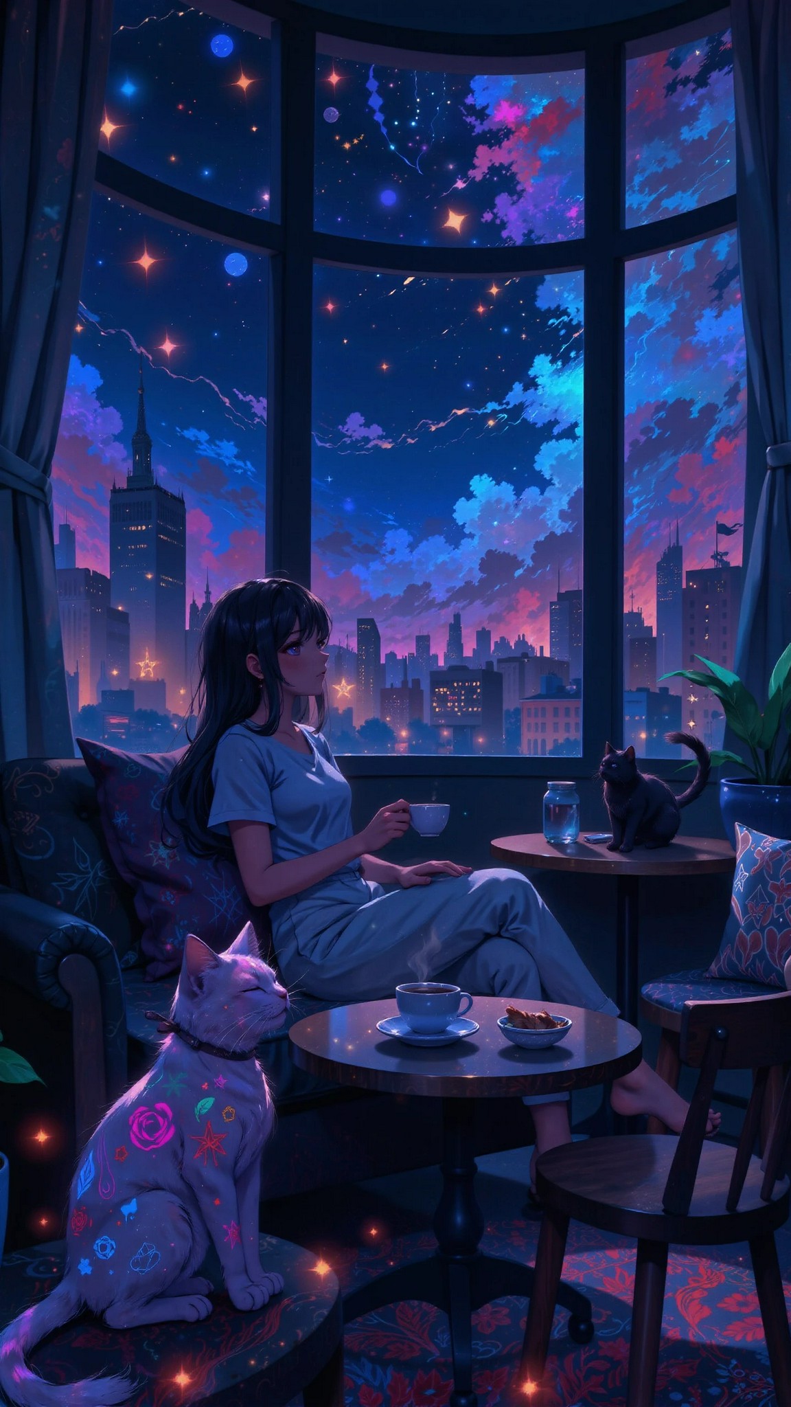 🌌 Late night Art 🖤💜 — Moescape