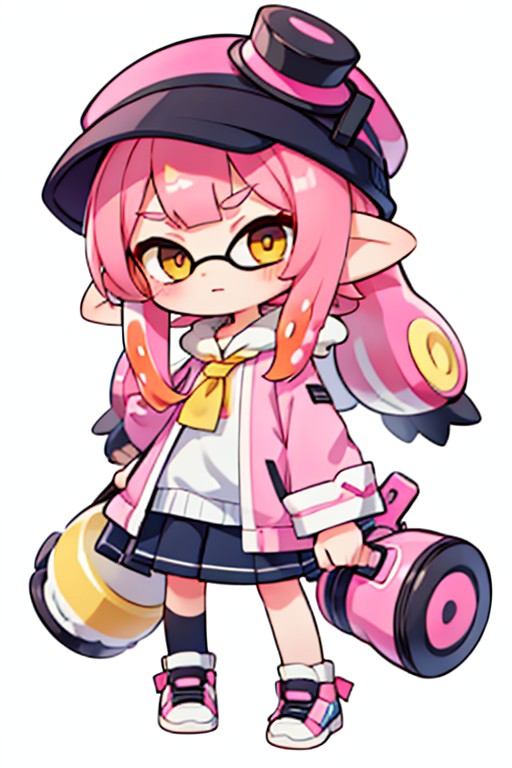 chibi pink inkling oc(free) — Moescape