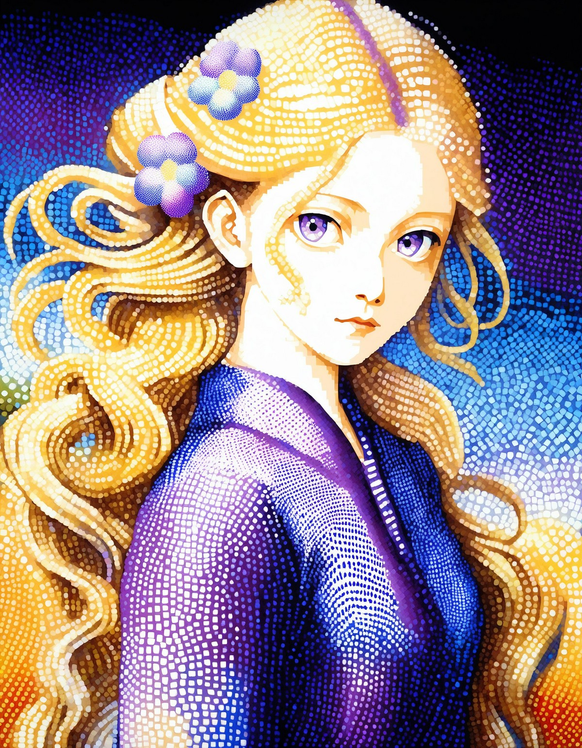 SF-10 (3/10) | Pointillism & potrait v2 — Moescape