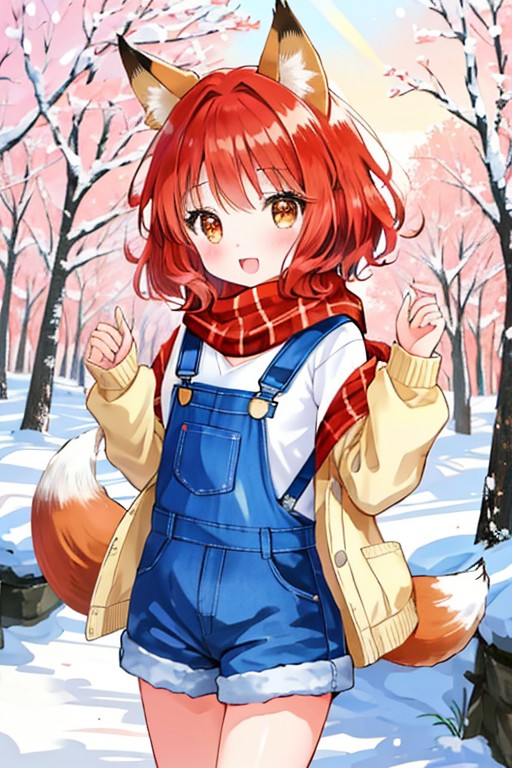 Cute Fox Girl I'm Working on For Pixiv - I'm Loving FuwaFuwa — Moescape
