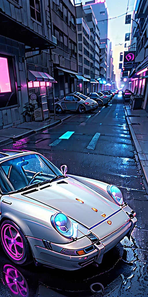 Retrowave Porsche x6 — Moescape