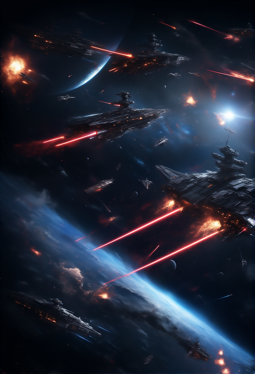 Space battle. — Moescape