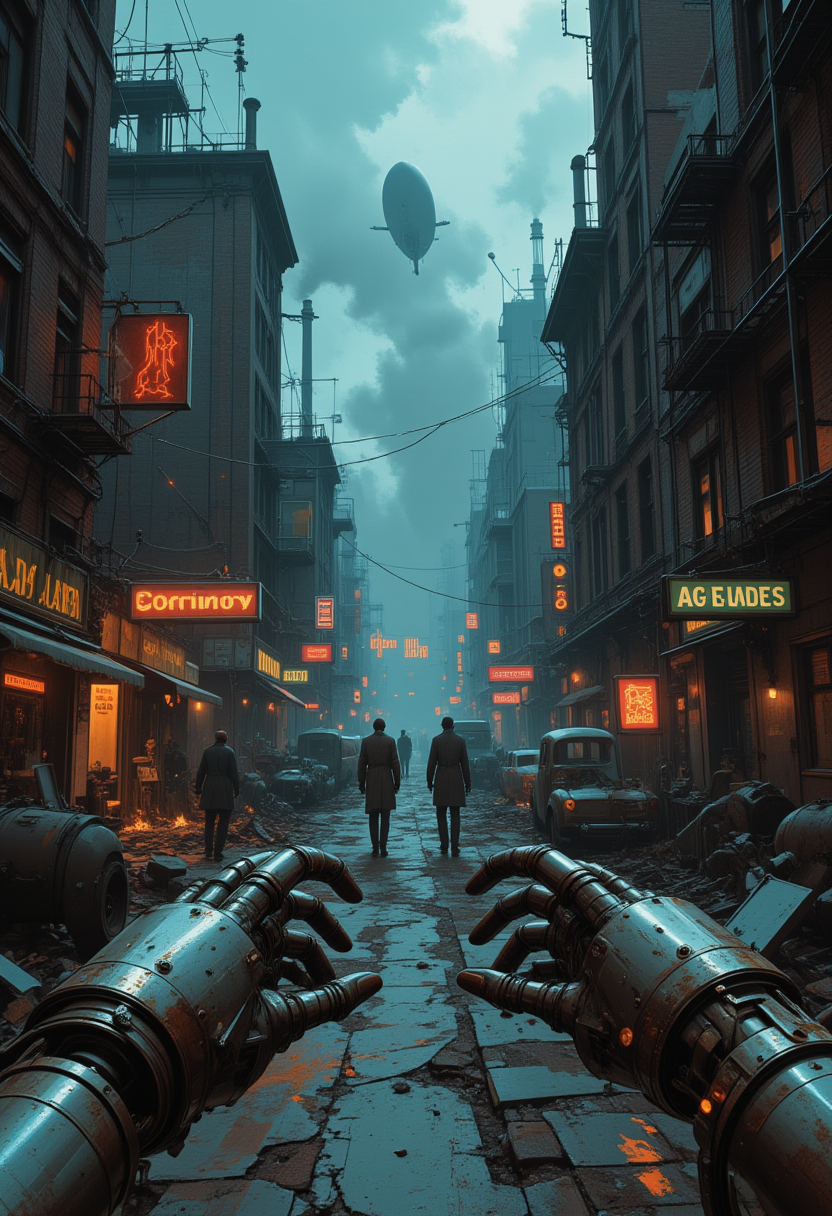 Wandering robot in a DieselPunk Wolrd 🤖#sub 1 (#july contest 3) — Moescape