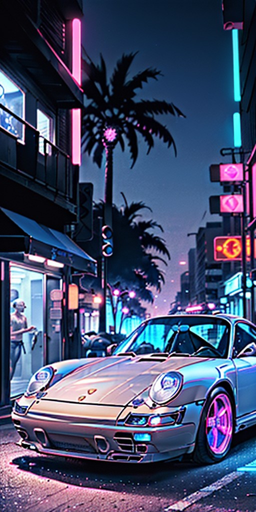 Retrowave Porsche x6 — Moescape