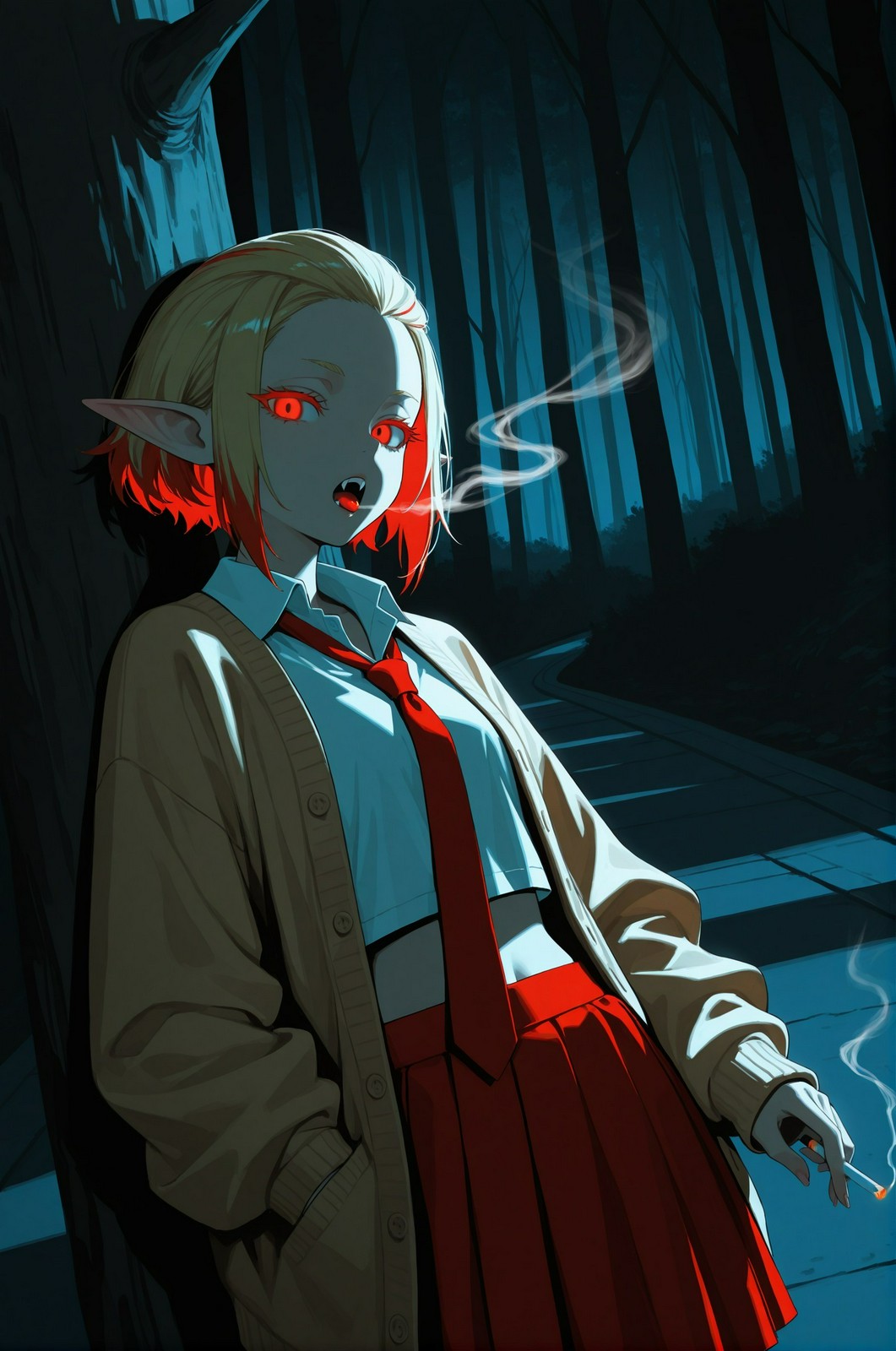 "nope... i don't smoke... was for the dramatic effect... ugh ...