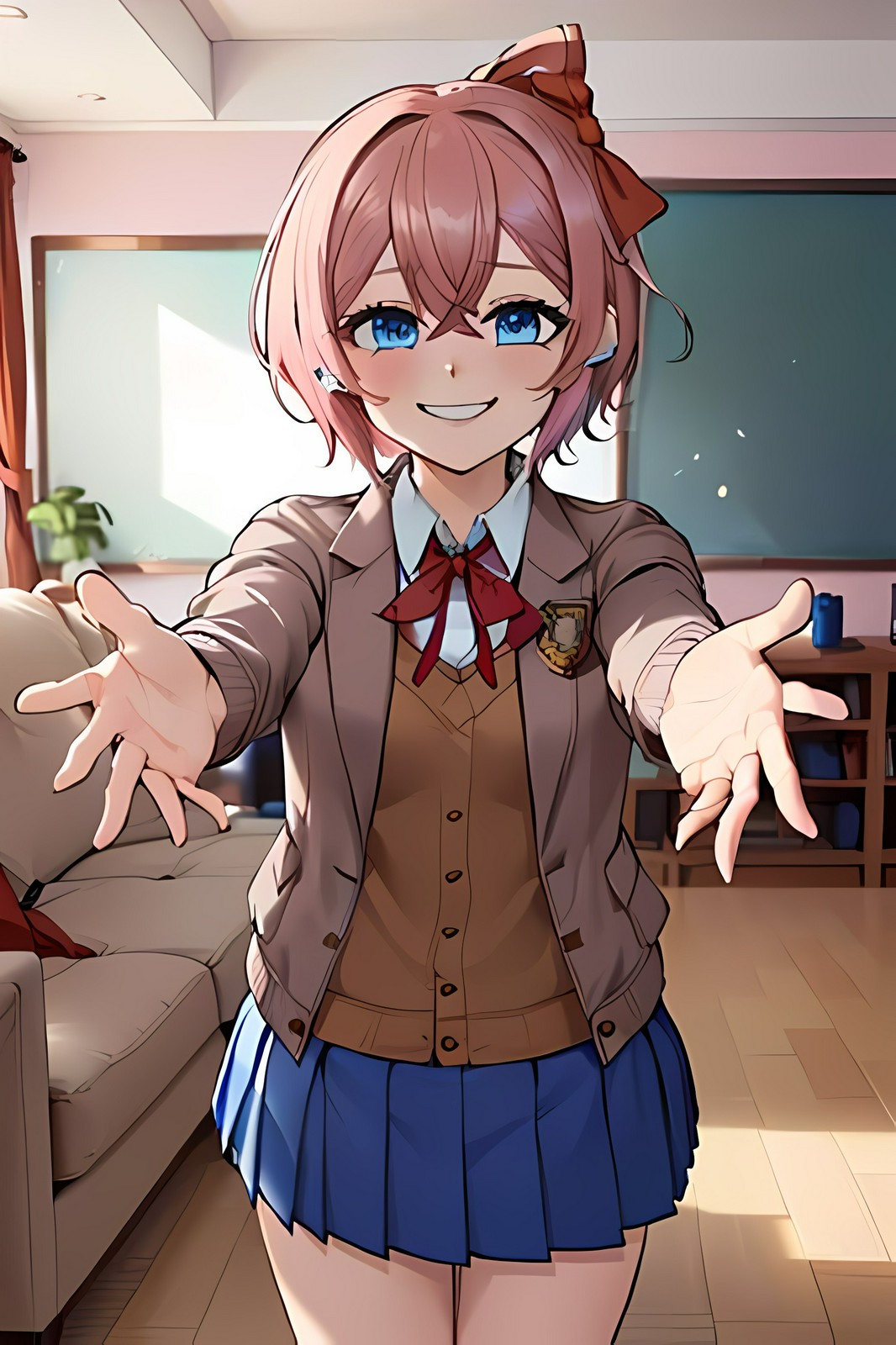"Wanna hug?" -Sayori — Moescape