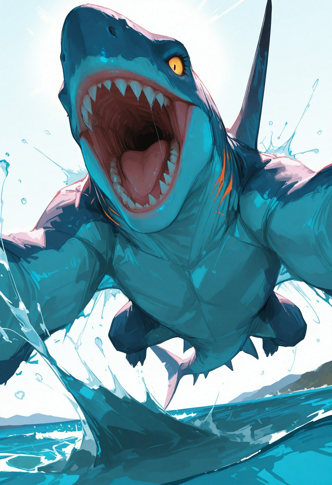 shark monster #4 (failed image collection #apr2025champcontest) — Moescape