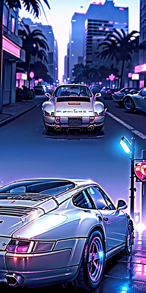 Retrowave Porsche x6 — Moescape