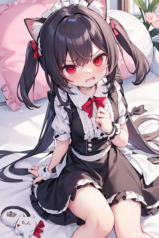 Cute maid unhappy — Moescape