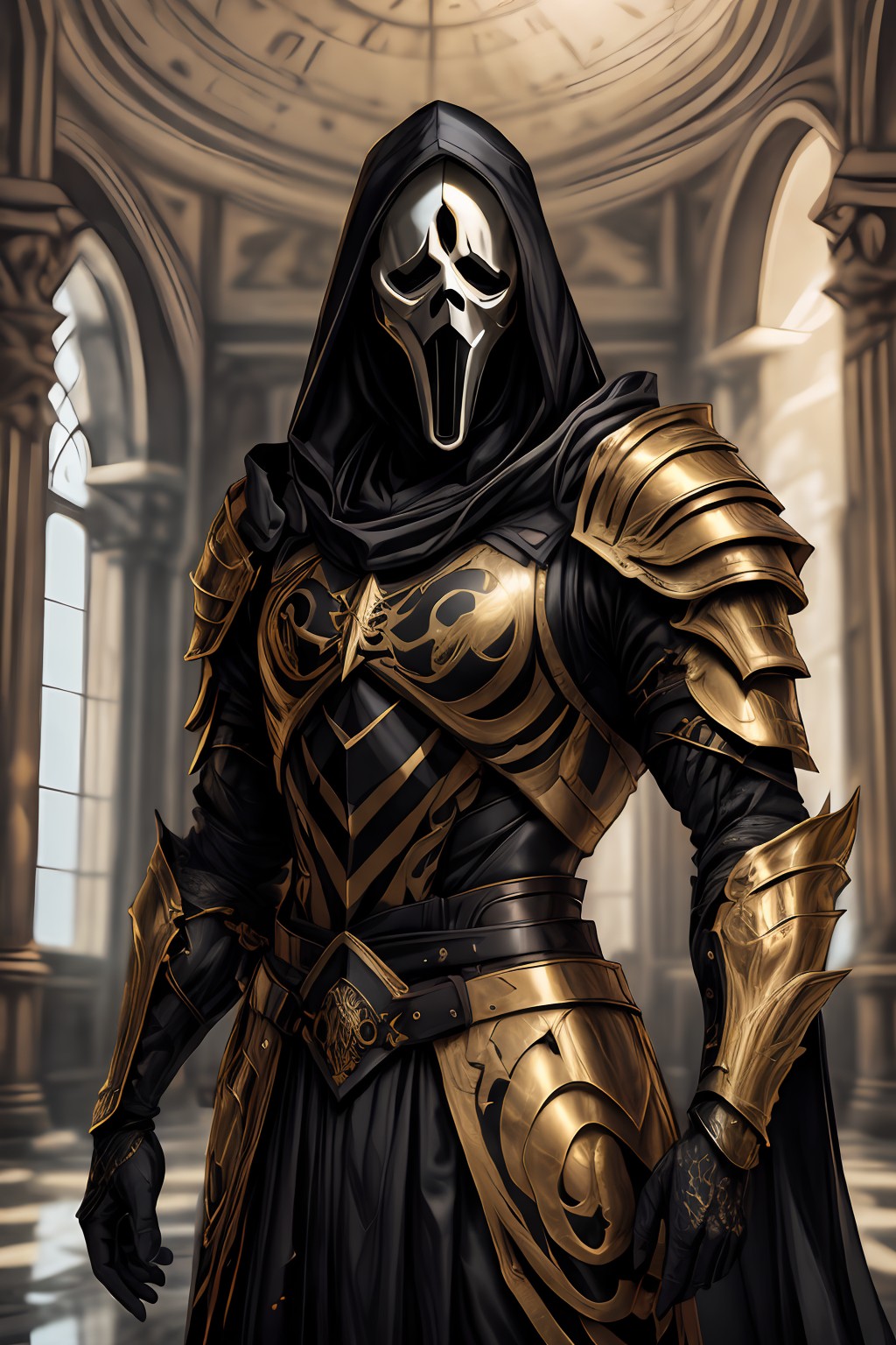 Ghostface wearing golden armor — Moescape
