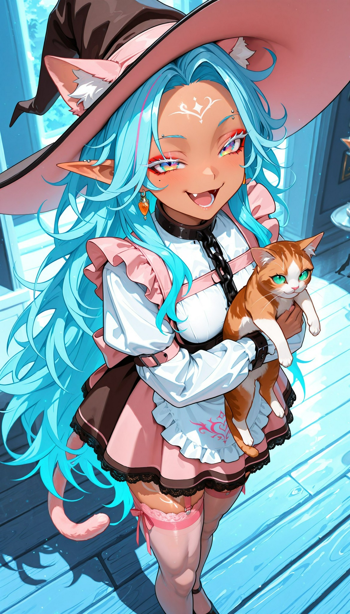 "Hehehe! Bye bye! Run along now kitties!" — Moescape