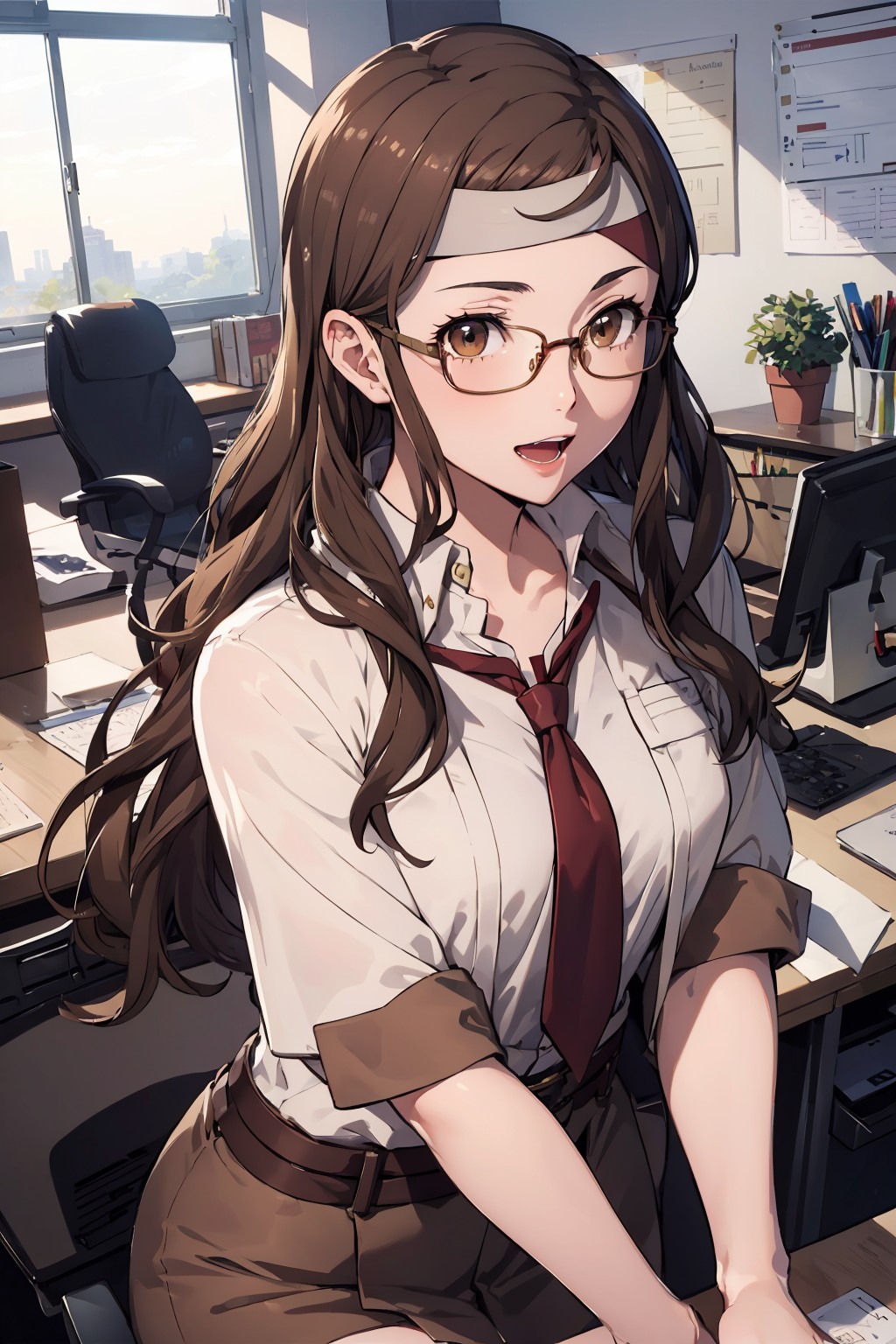 Hana in the office — Moescape